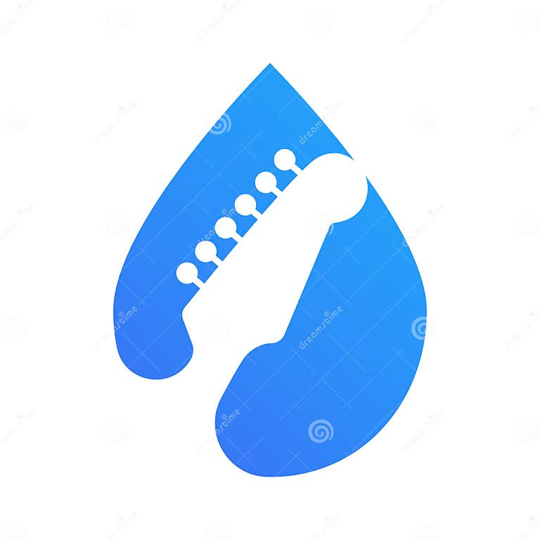 Water Music Logo. Music Logo Concept with Water Concept Vector Template ...