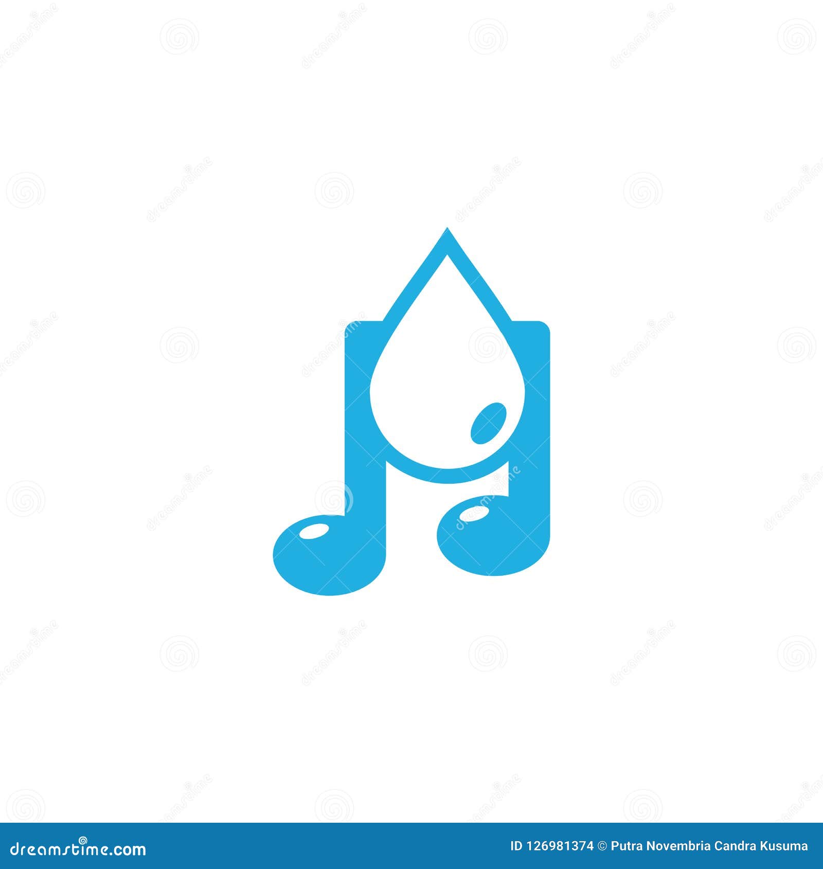 Water Music Logo Icon Design Stock Vector - Illustration of wave, play ...