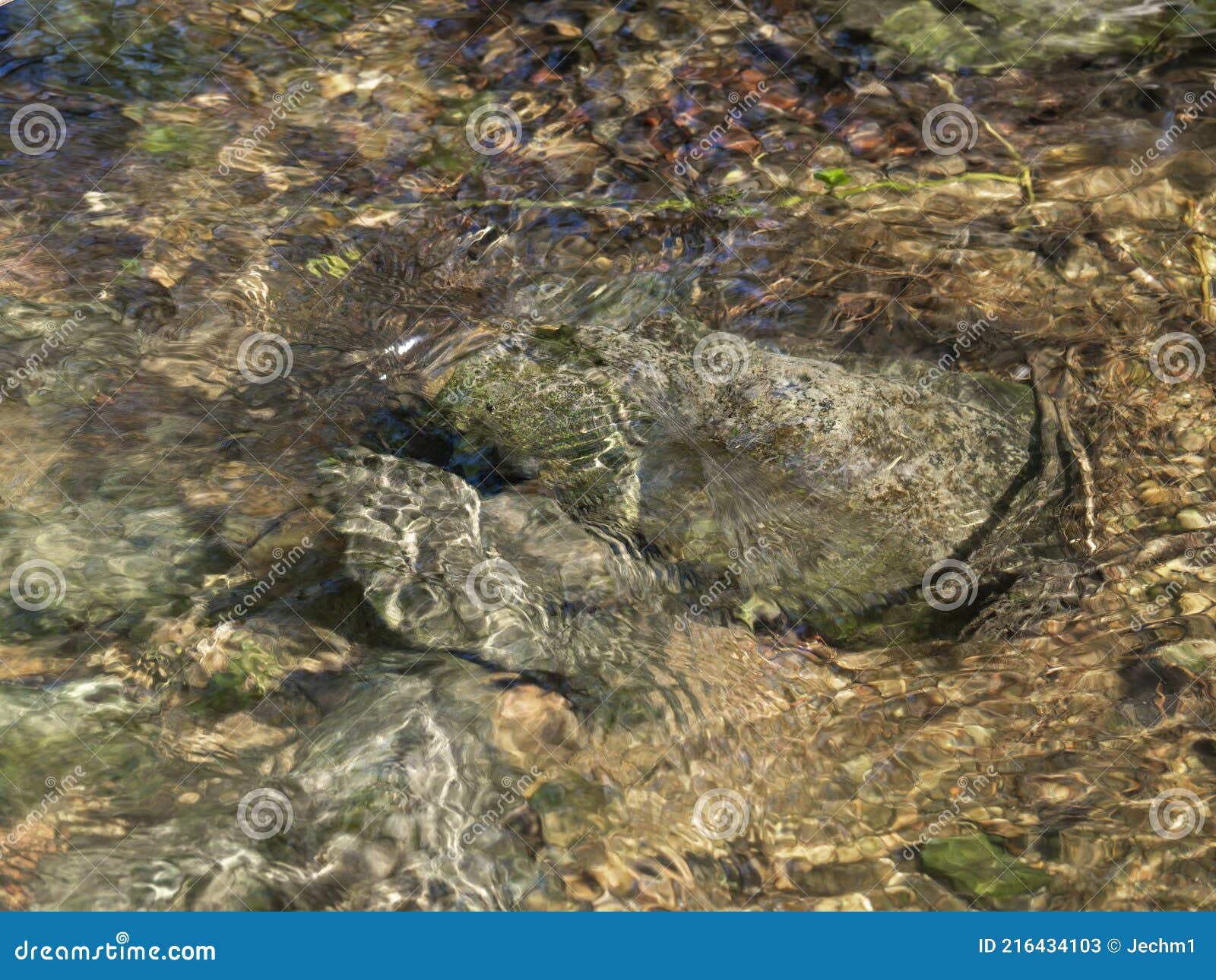 Water from a Natural Spring Flowing through the Rocks Stock Image ...