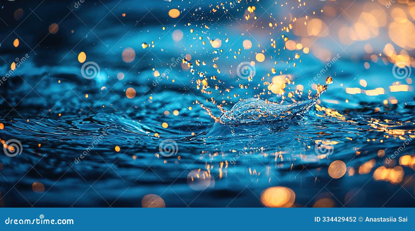 Water in the Ocean Close-up Abstract Background Stock Illustration ...