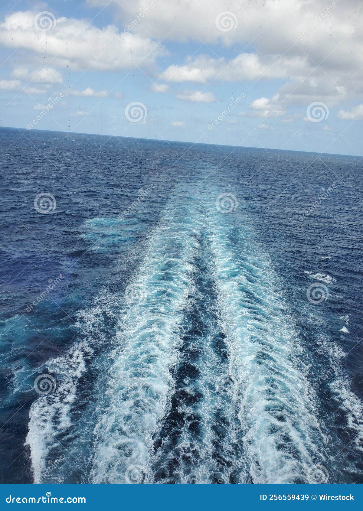 Water of the Ocean Flowing Behind a Boat Engine Stock Image - Image of ...