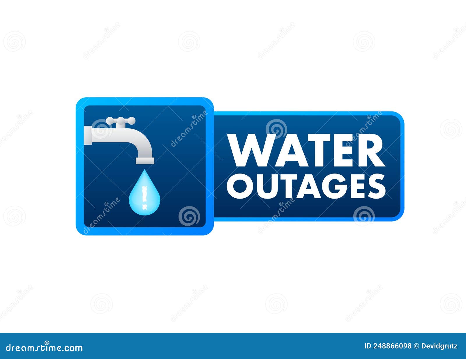 Water Outages, Great Design for Any Purposes. Vector Illustration ...