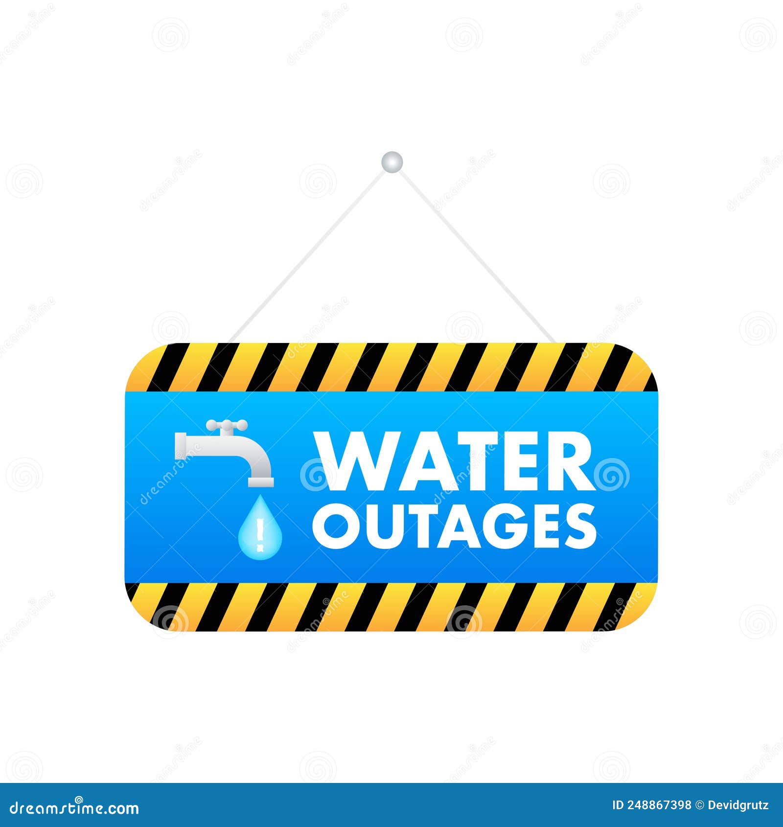 Water Outages, Great Design for Any Purposes. Vector Illustration ...