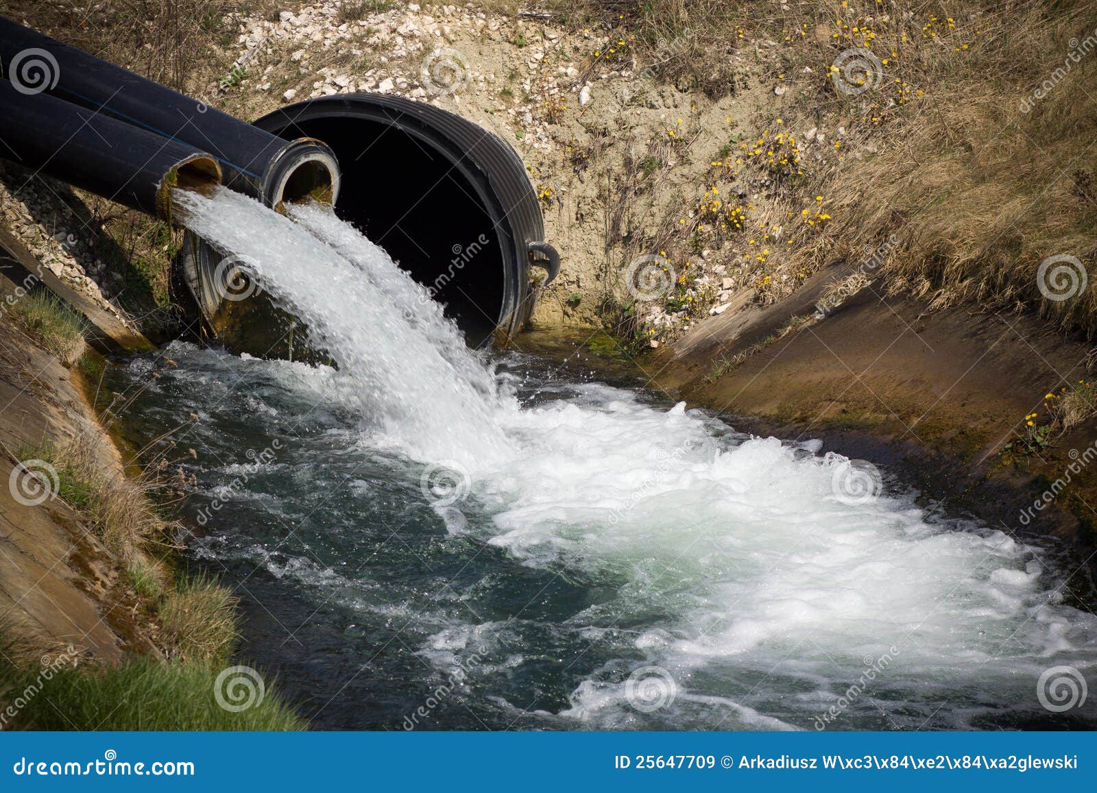 Water outflow stock image. Image of spout, water, grip - 25647709