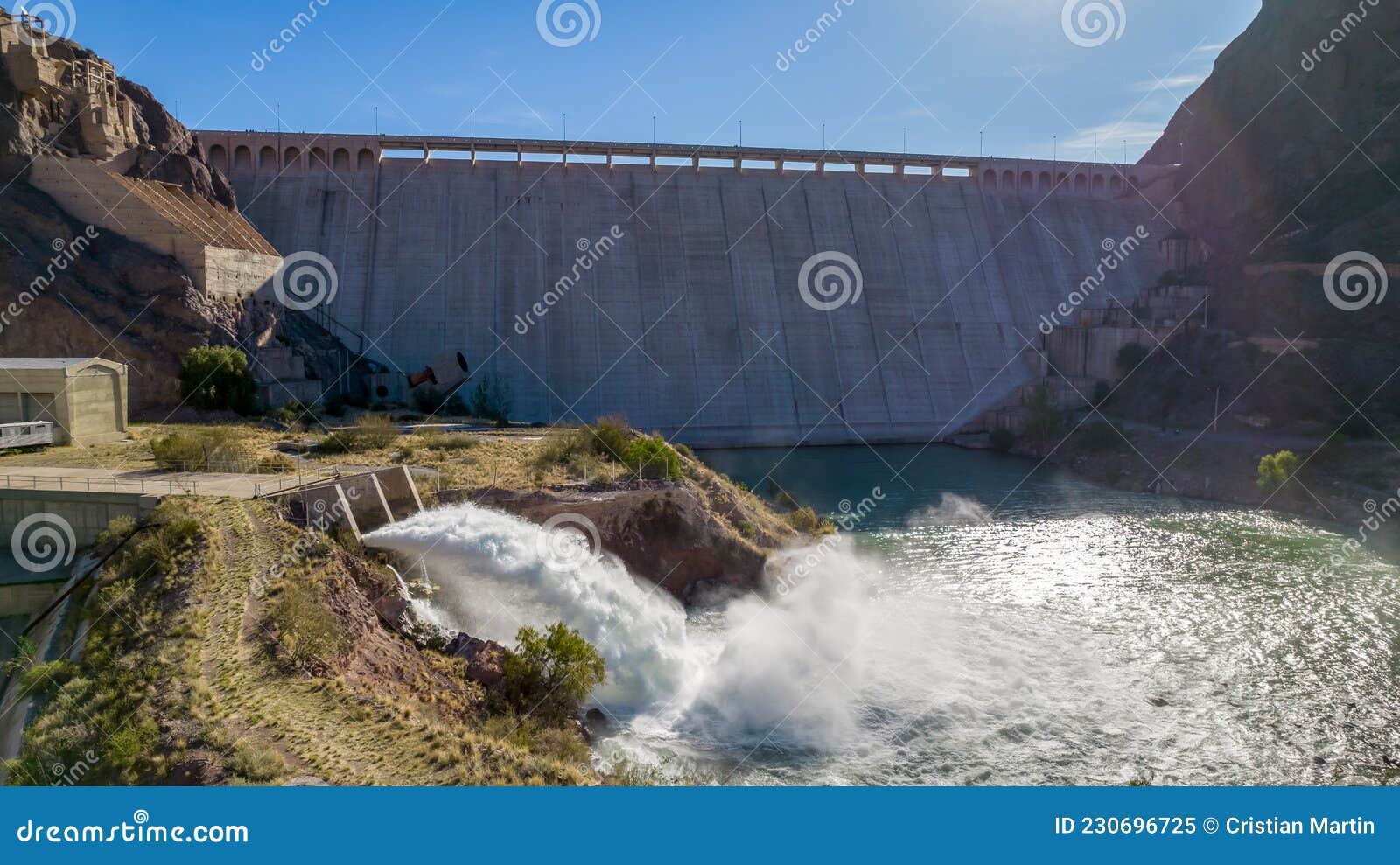 Water Outlet in Hydroelectric Dam Stock Image - Image of color ...