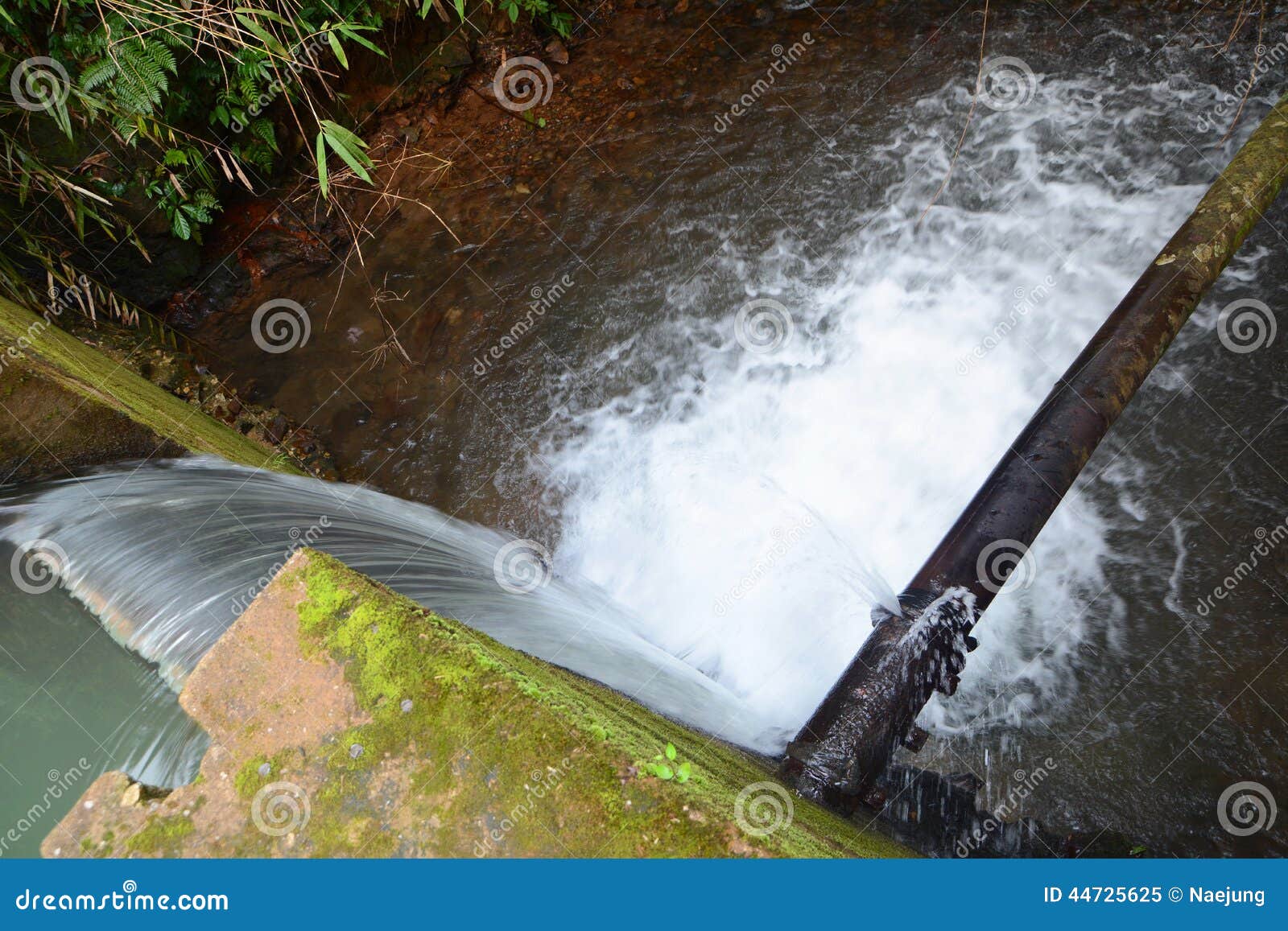 Water over dam stock image. Image of field, beautiful - 44725625