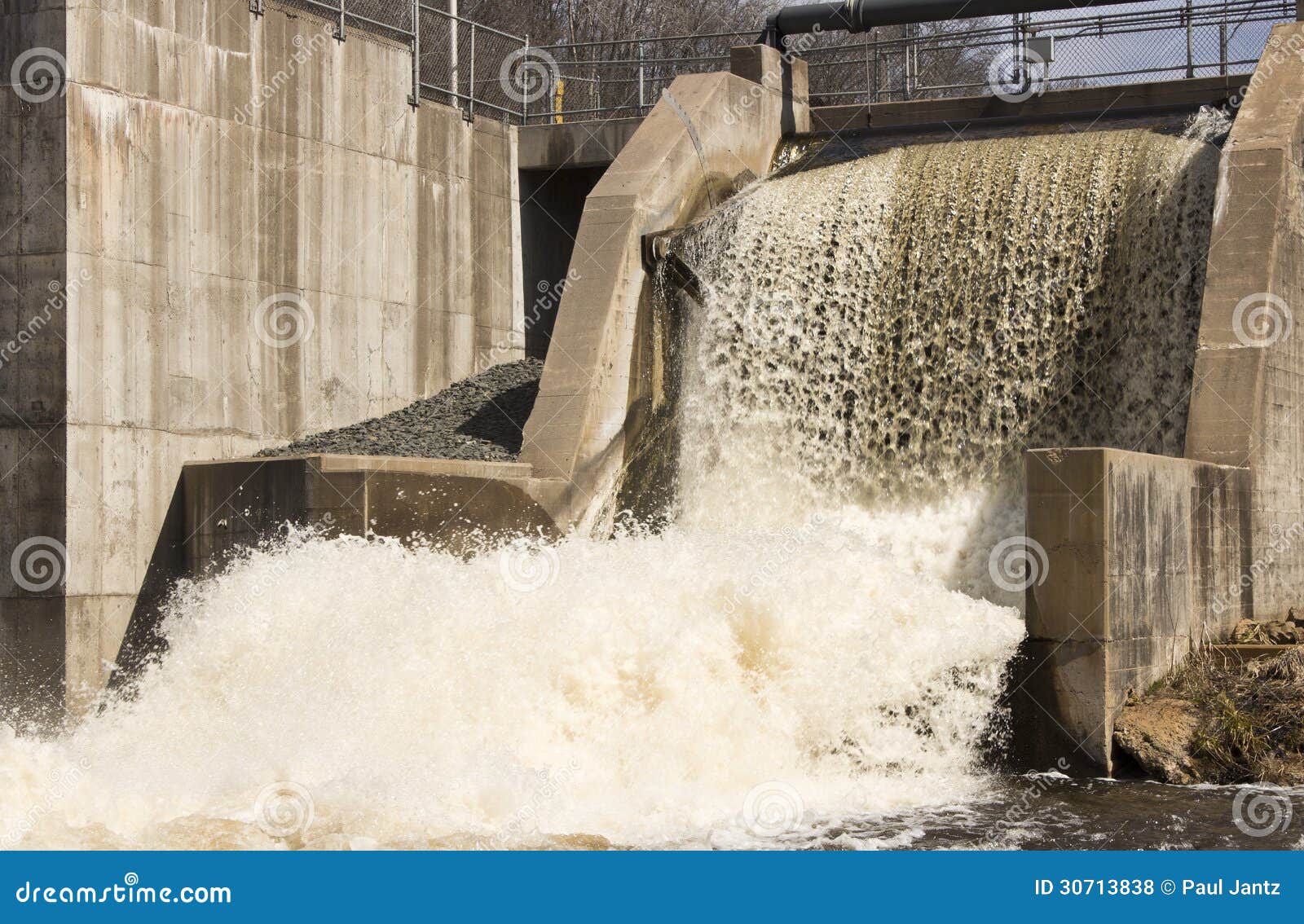 Water over the dam stock photo. Image of flow, concrete - 30713838