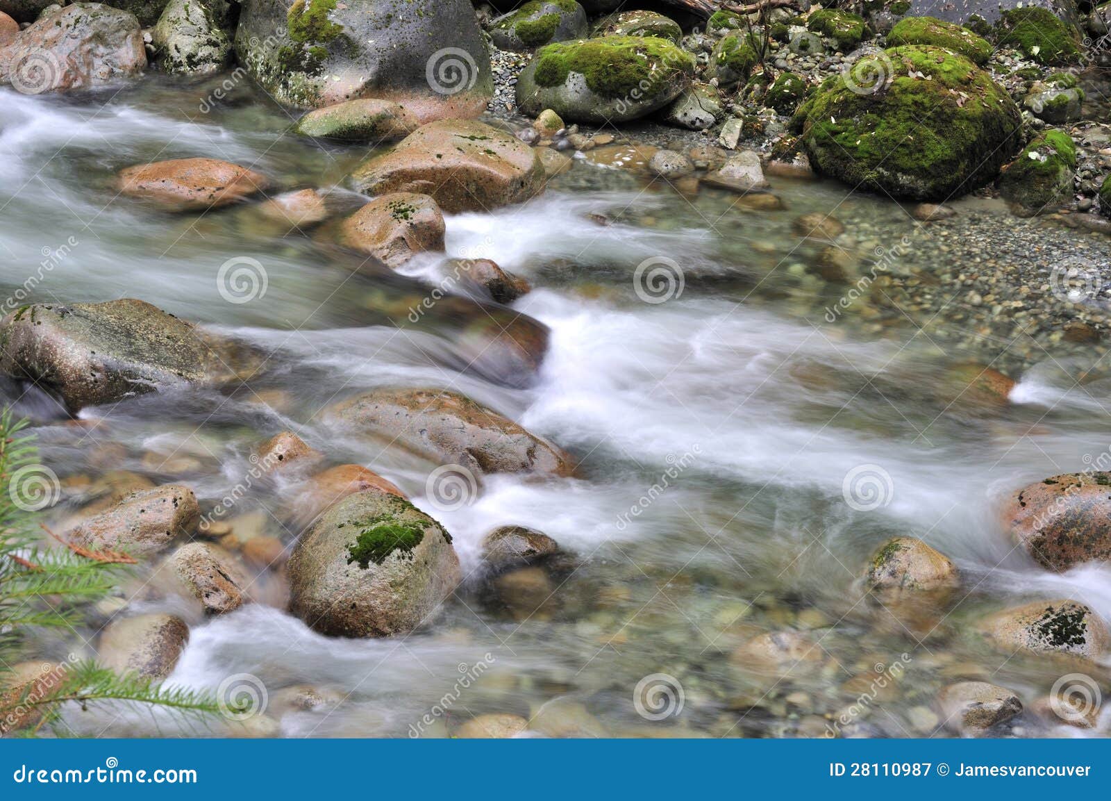 Water Over Rocks stock image. Image of green, water, landscape - 28110987