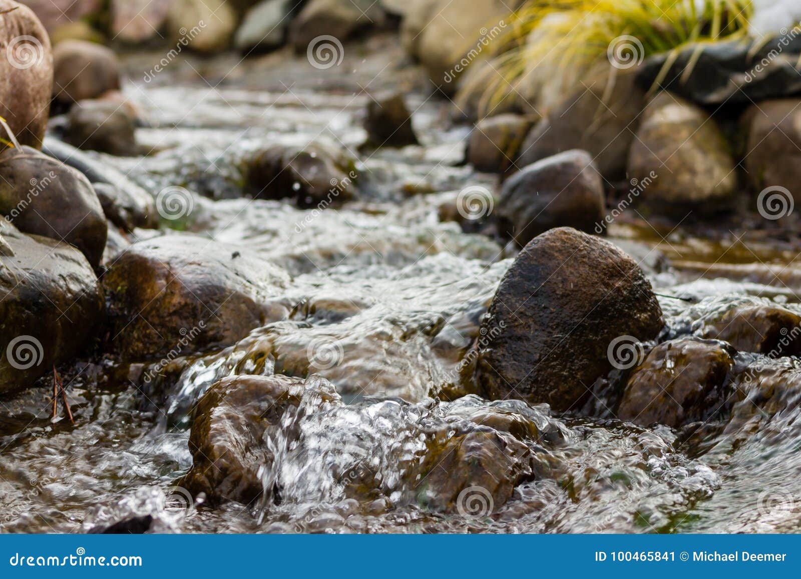 Water Over Rocks in a Stream Stock Image - Image of rocks, brook: 100465841