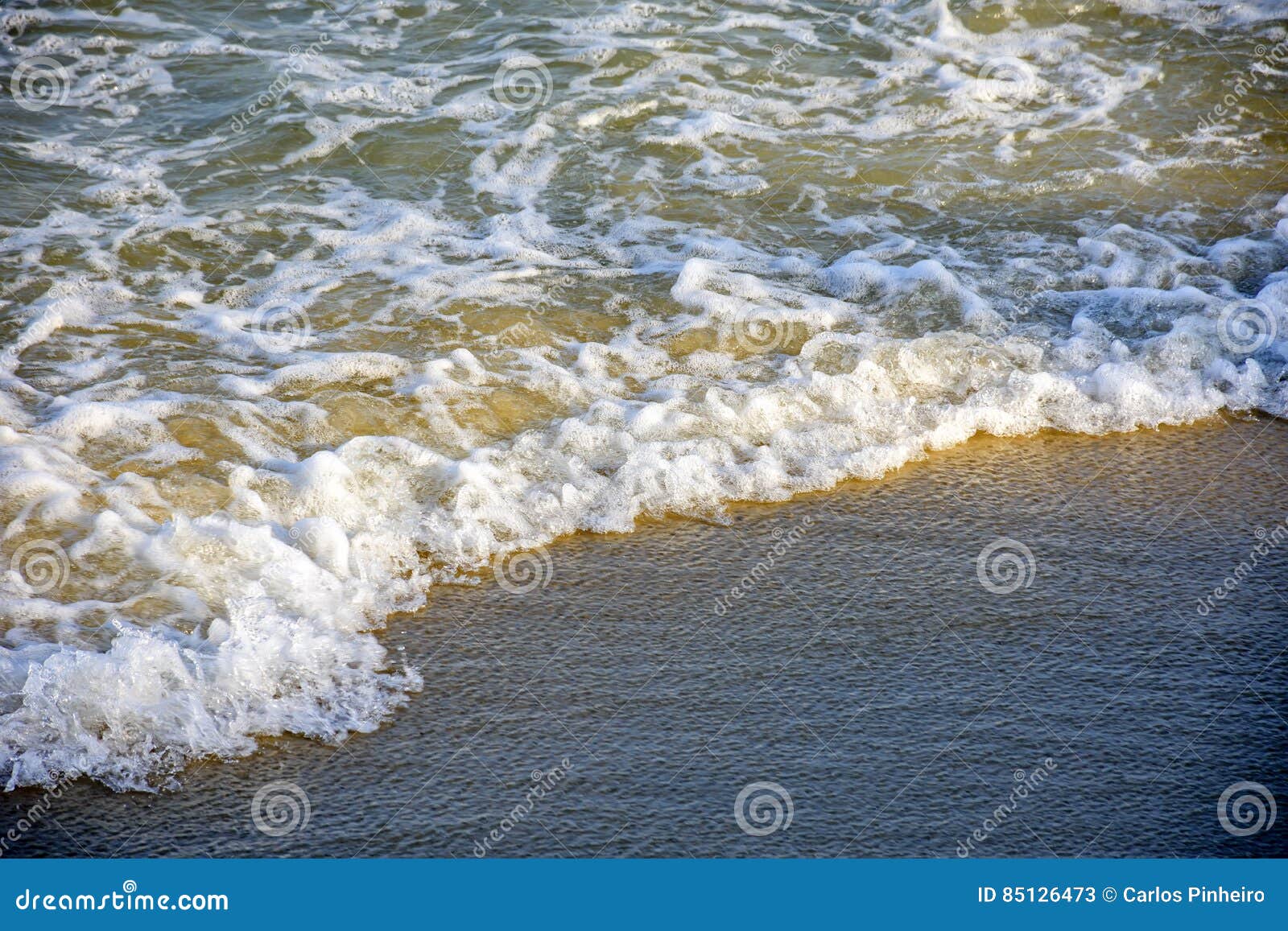 Water over sand stock image. Image of coastal, foam, shore - 85126473