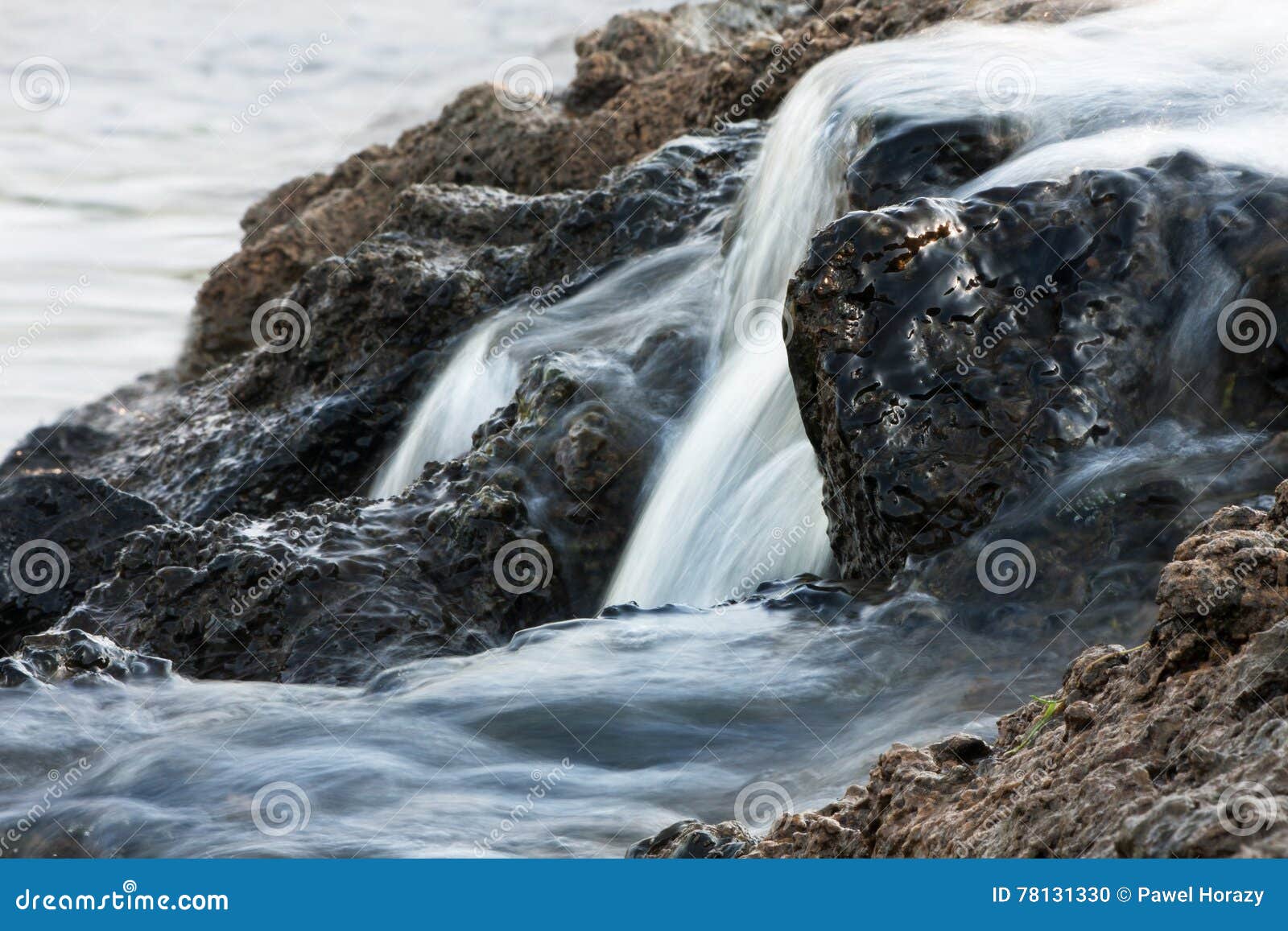 Water overflowing stones stock photo. Image of tree, serenity - 78131330