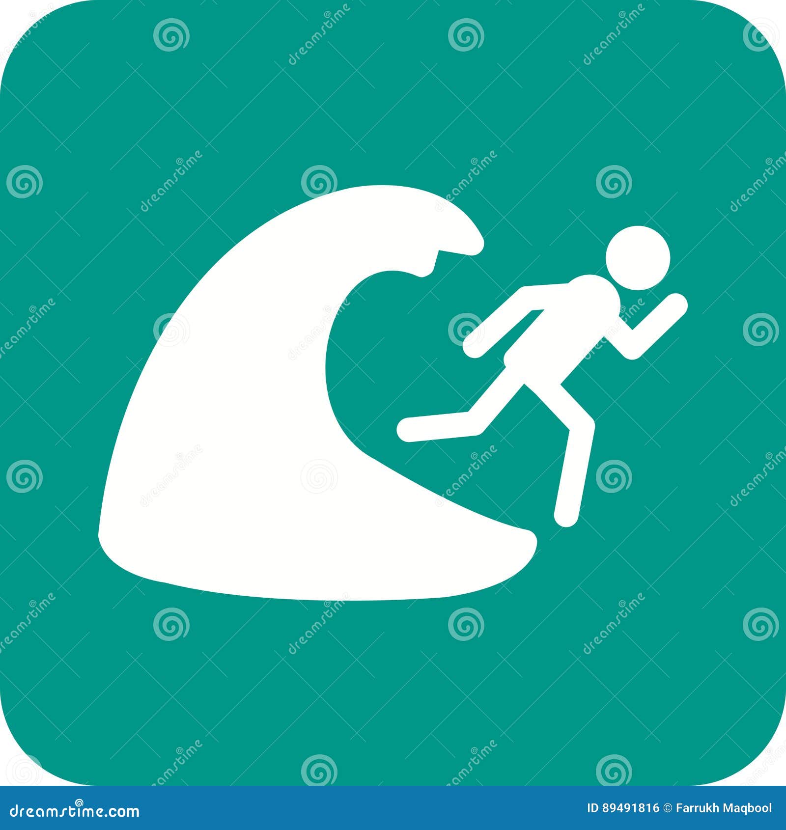 Water overstroming vector illustratie. Illustration of weer - 89491816