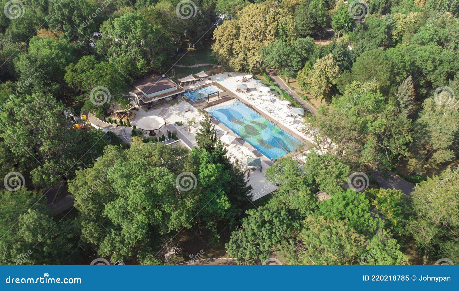 Water Park with Pool in Forest Stock Image - Image of luxury, landscape ...