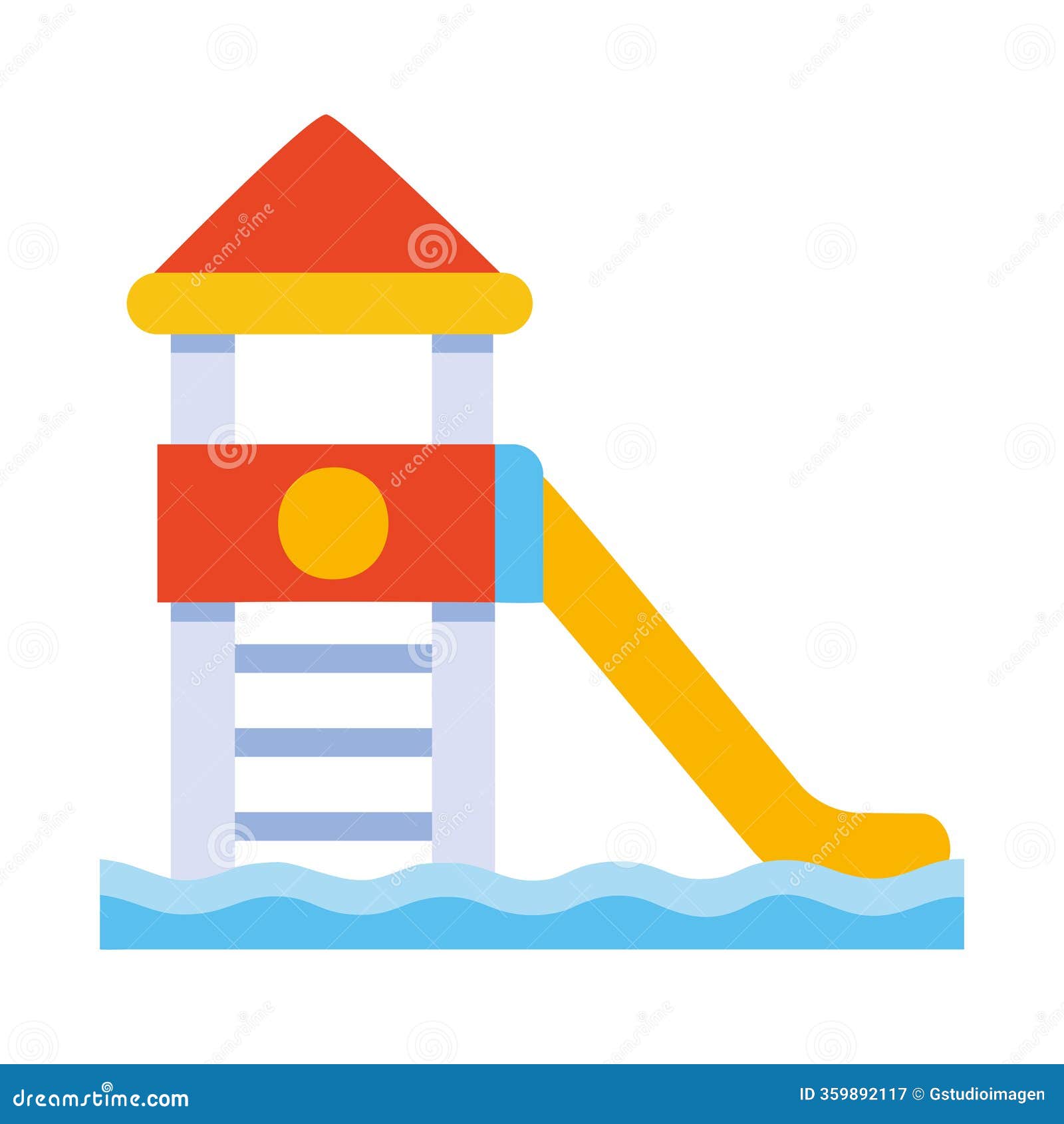 Water Park Slide Structure Illustration Stock Illustration ...