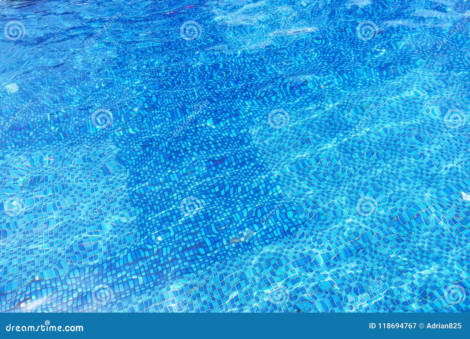 Water Pattern or Background with Clean Swimming Pool Bottom with Mosaic ...