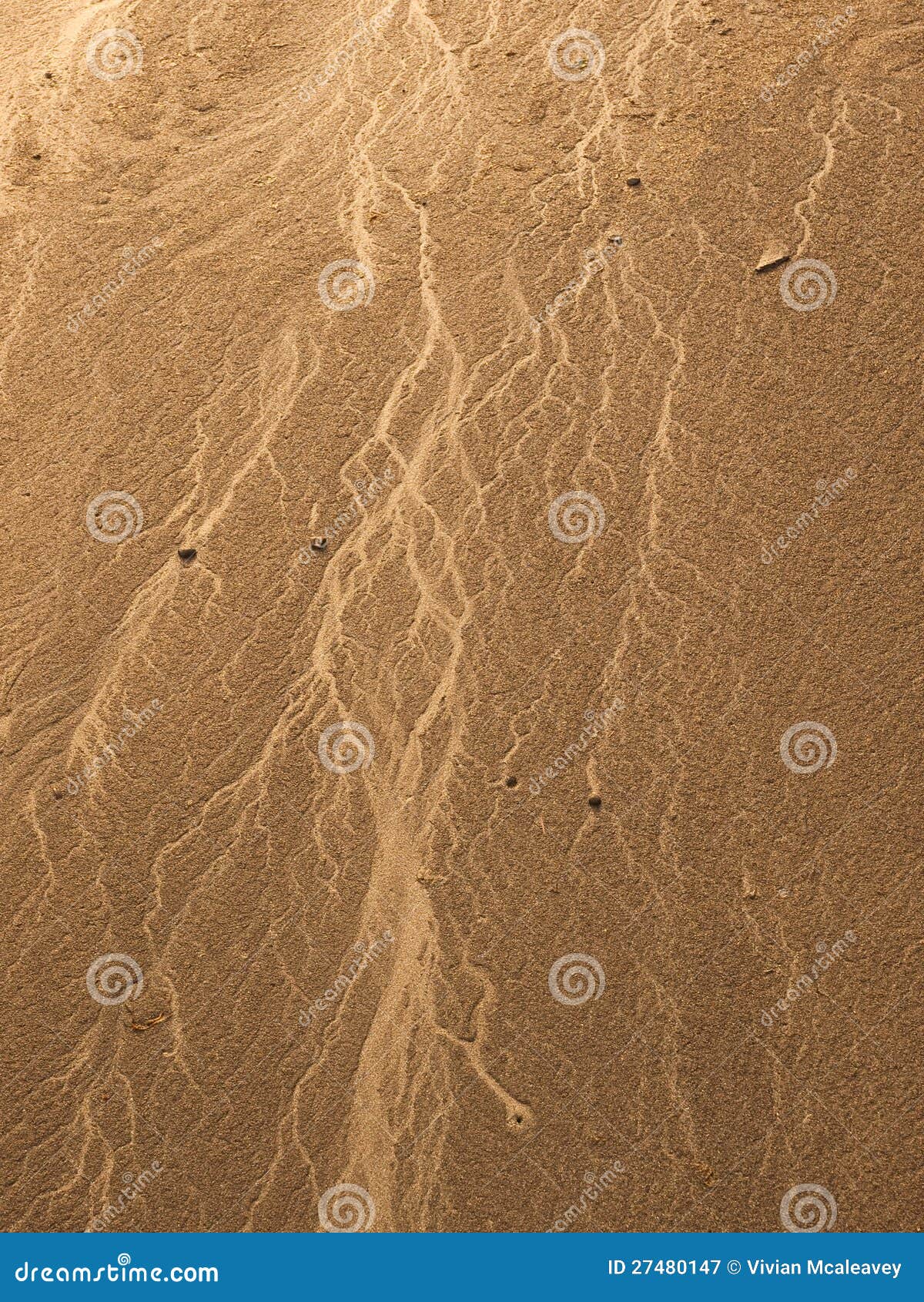 Water Pattern in Sand with Stone Stock Image - Image of erosion, water ...