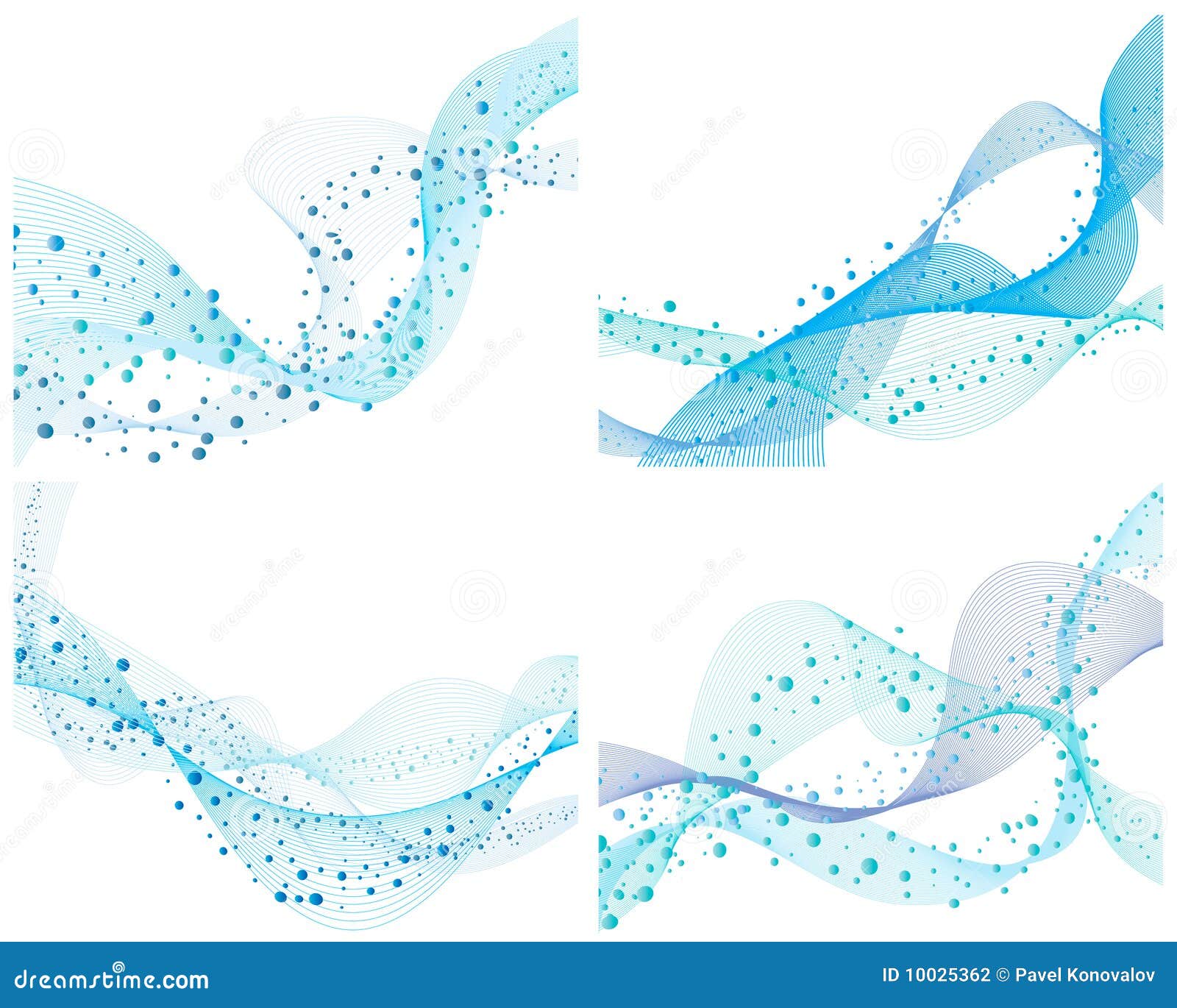 Water patterns set stock vector. Illustration of abstract - 10025362