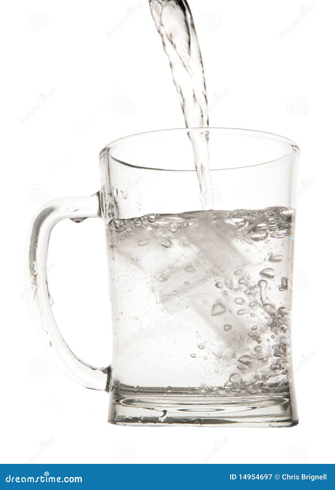 Water in pint glass stock image. Image of water, cube - 14954697