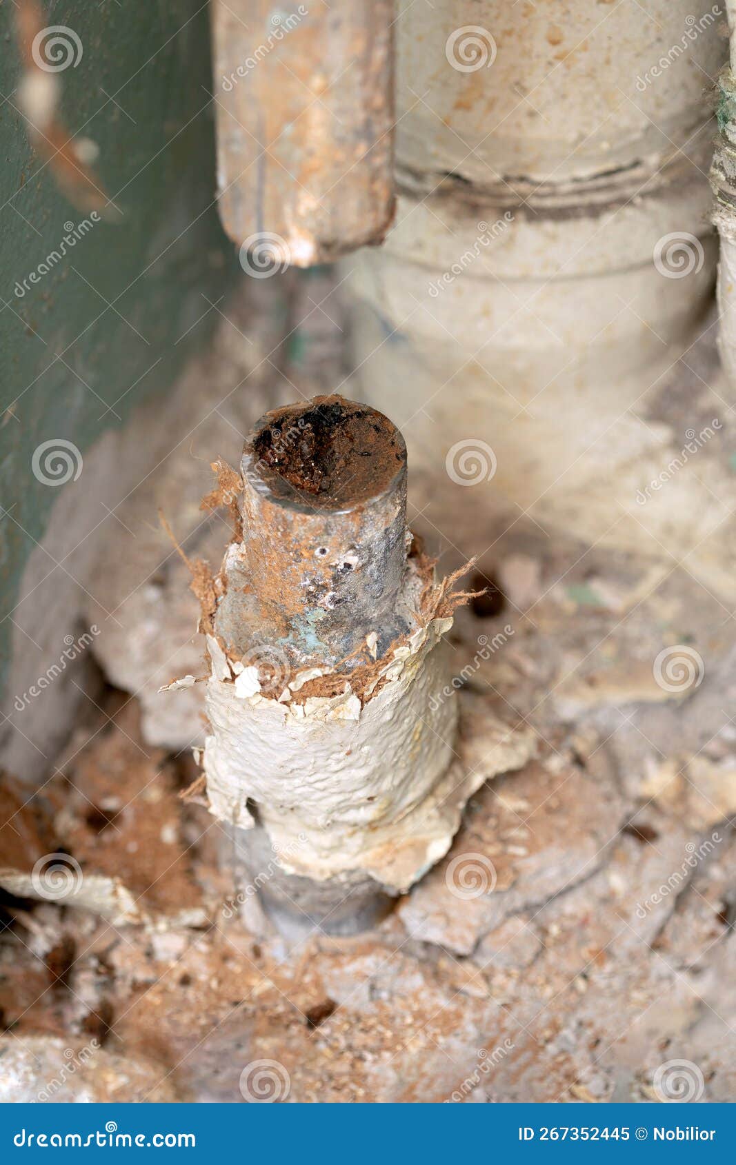 Water Pipe Clogged with Rust Stock Image - Image of pipe, tubing: 267352445