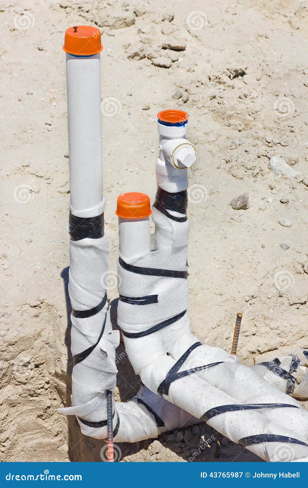 Water Pipe Construction stock image. Image of material - 43765987