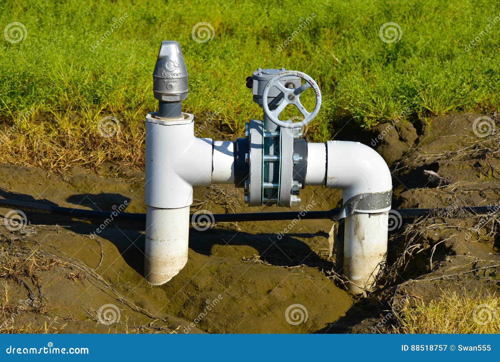 Water pipe on the field stock image. Image of pipe, irrigation - 88518757