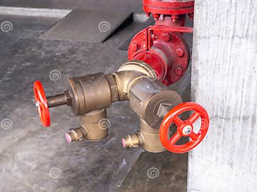 Water Pipe and Fire Valve System Control Fighting Panel Stock Image ...