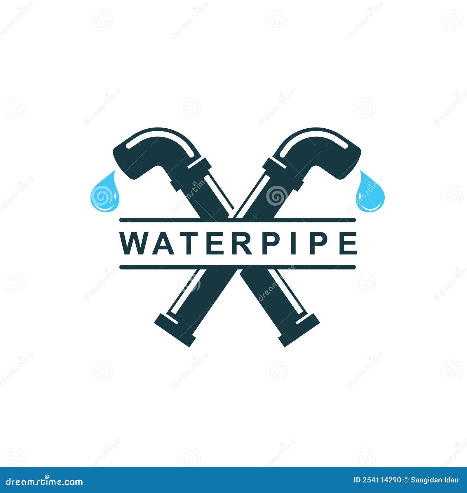 Water Pipe Icon Vector Illustration Concept Design Template Stock ...