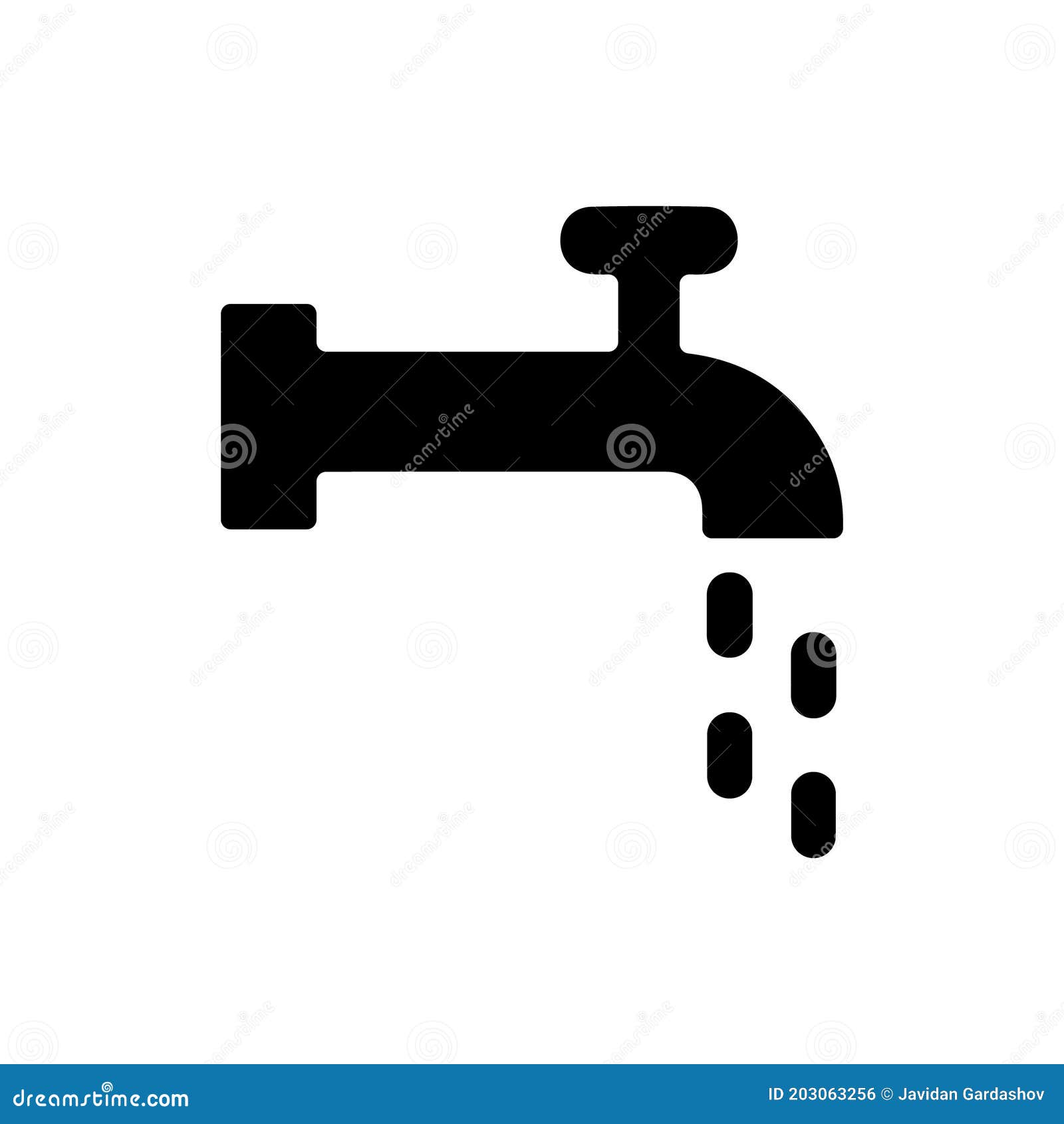 Water Pipe Icon on White Backround Eps 10 Stock Vector - Illustration ...
