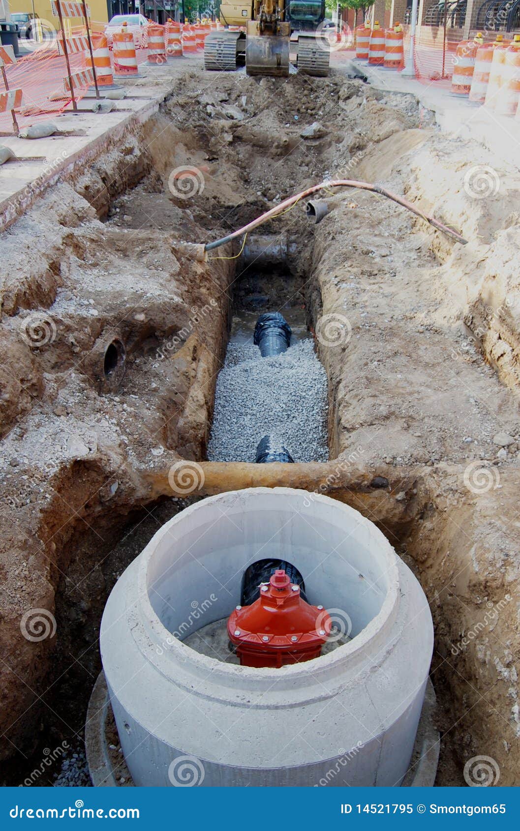 Water pipe installation stock image. Image of building - 14521795