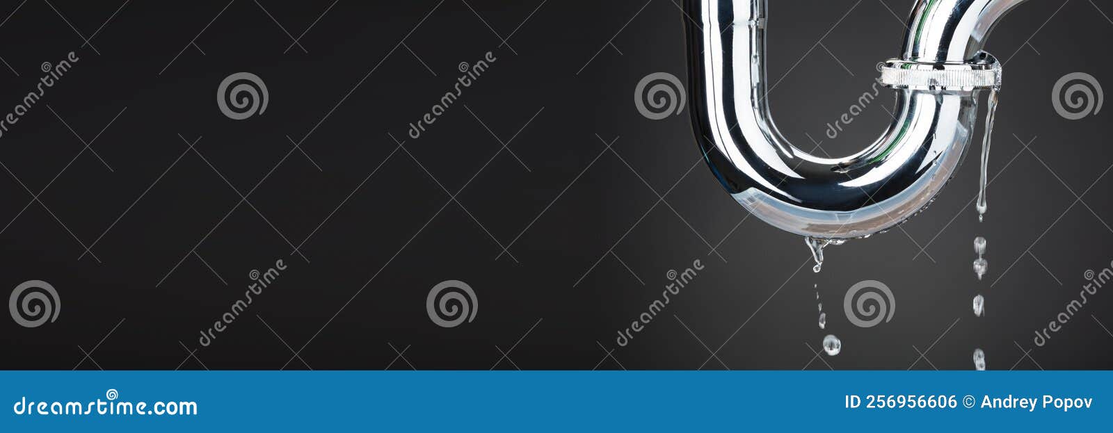 Water Pipe Leak stock photo. Image of damaged, bathroom - 256956606