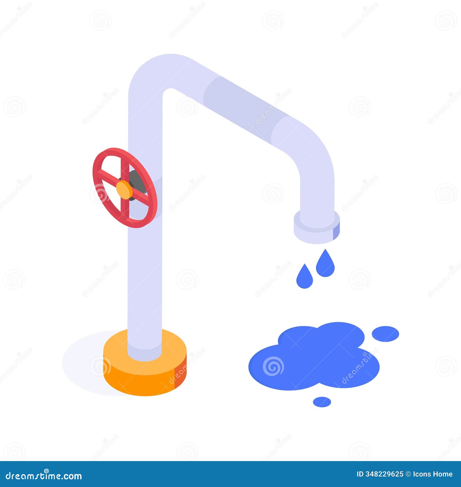 A Water Pipe Leaking, Indicating Plumbing or Infrastructure Issues ...