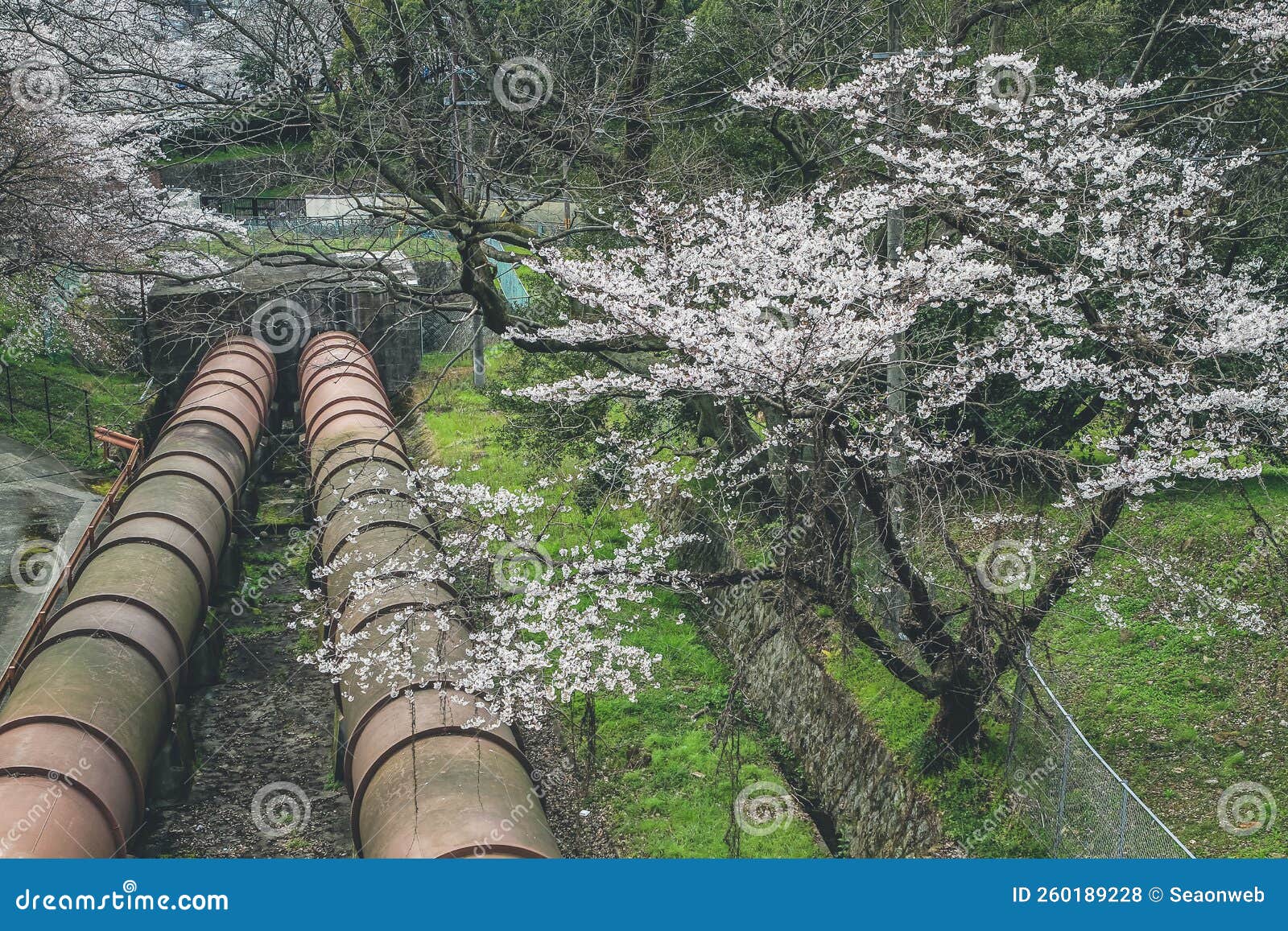 A Water Pipe Line of the Keage Power Plant Stock Photo - Image of ...