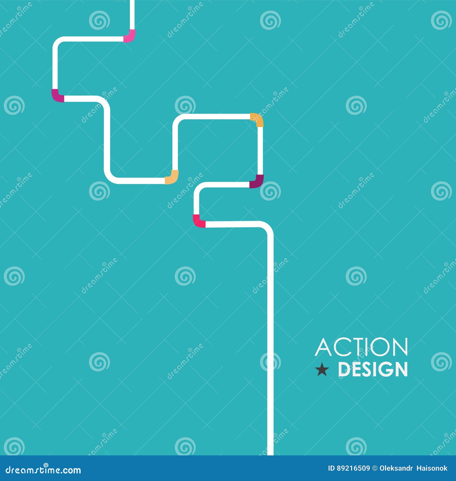 Water Pipe Pattern Vector Illustration Stock Vector - Illustration of ...