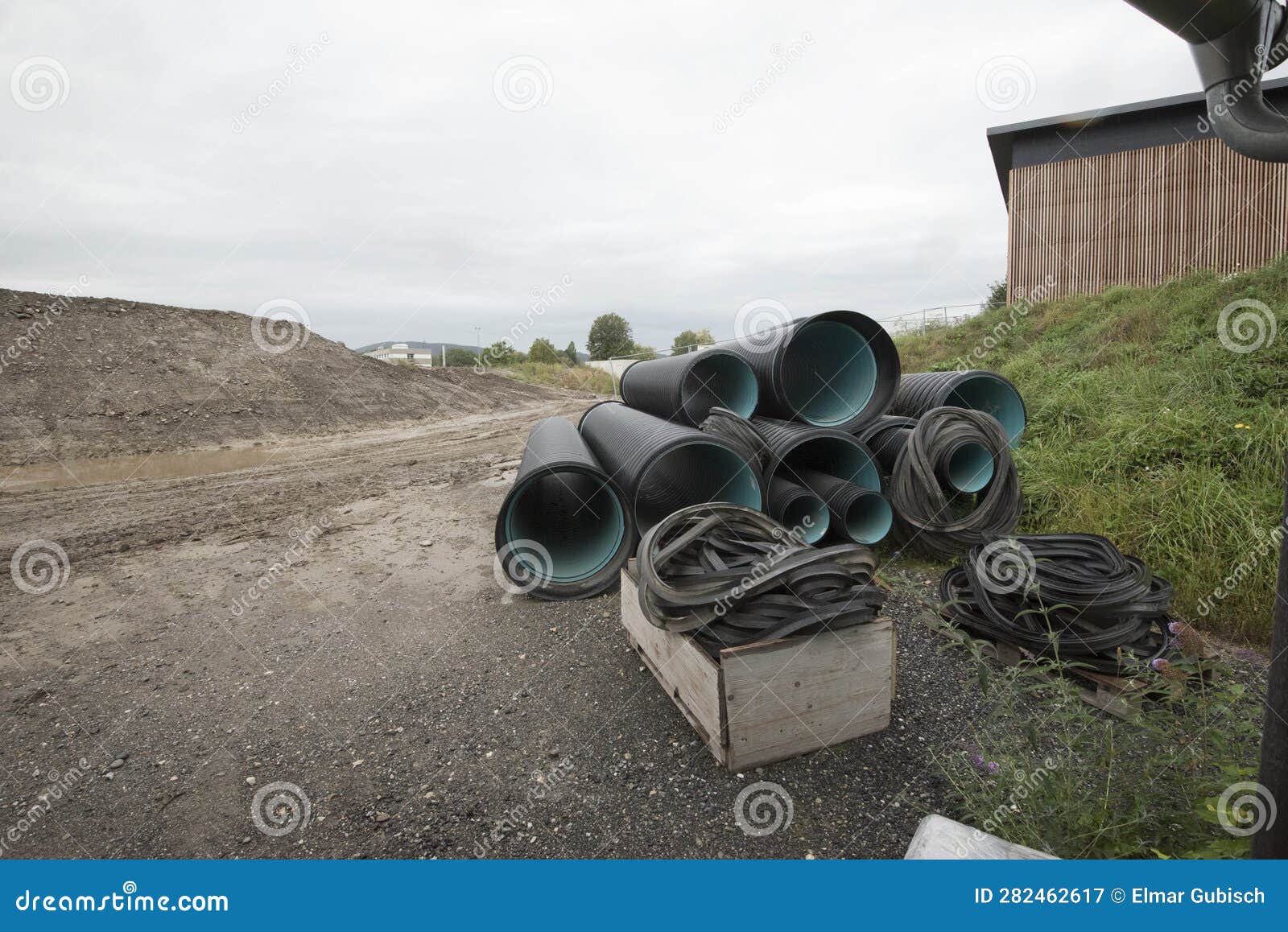 A water pipe or pipeline stock image. Image of facility - 282462617
