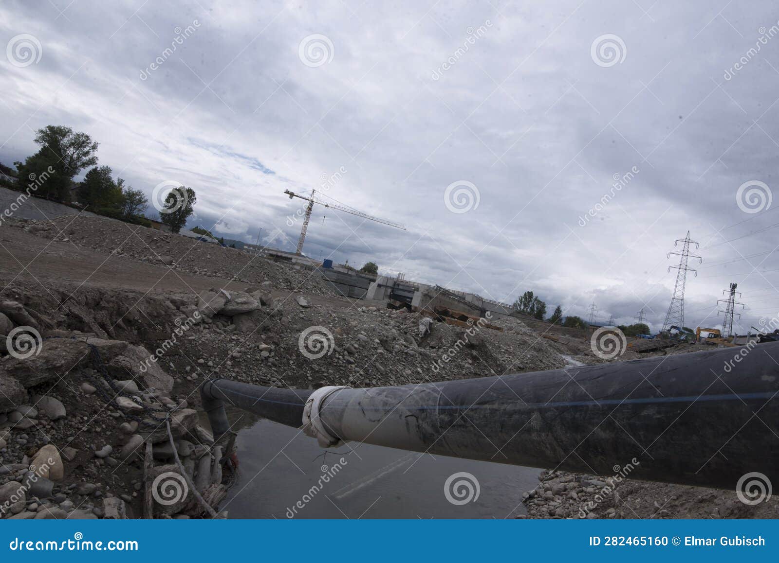 A water pipe or pipeline stock photo. Image of masonry - 282465160