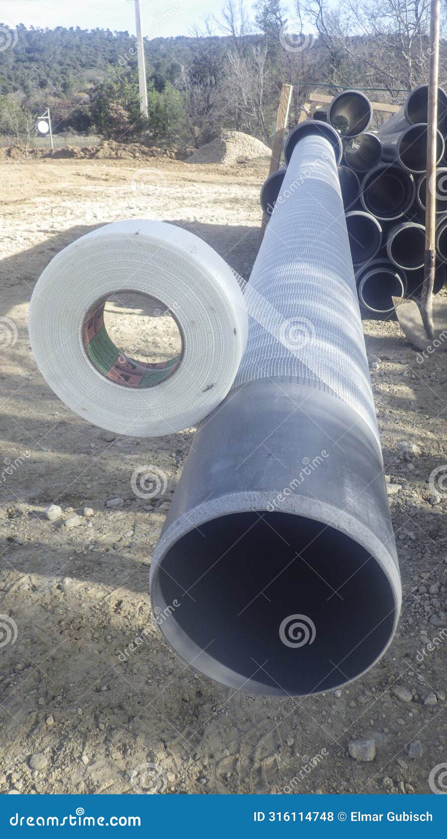A water pipe or pipeline stock photo. Image of company - 316114748