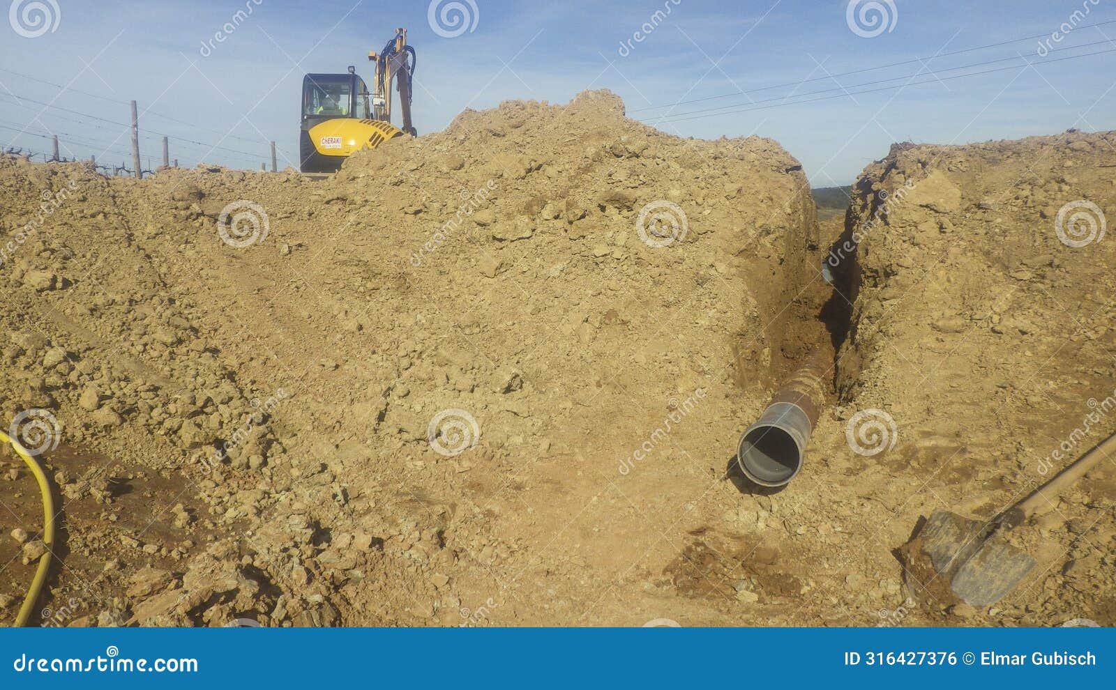 A water pipe or pipeline stock photo. Image of project - 316427376
