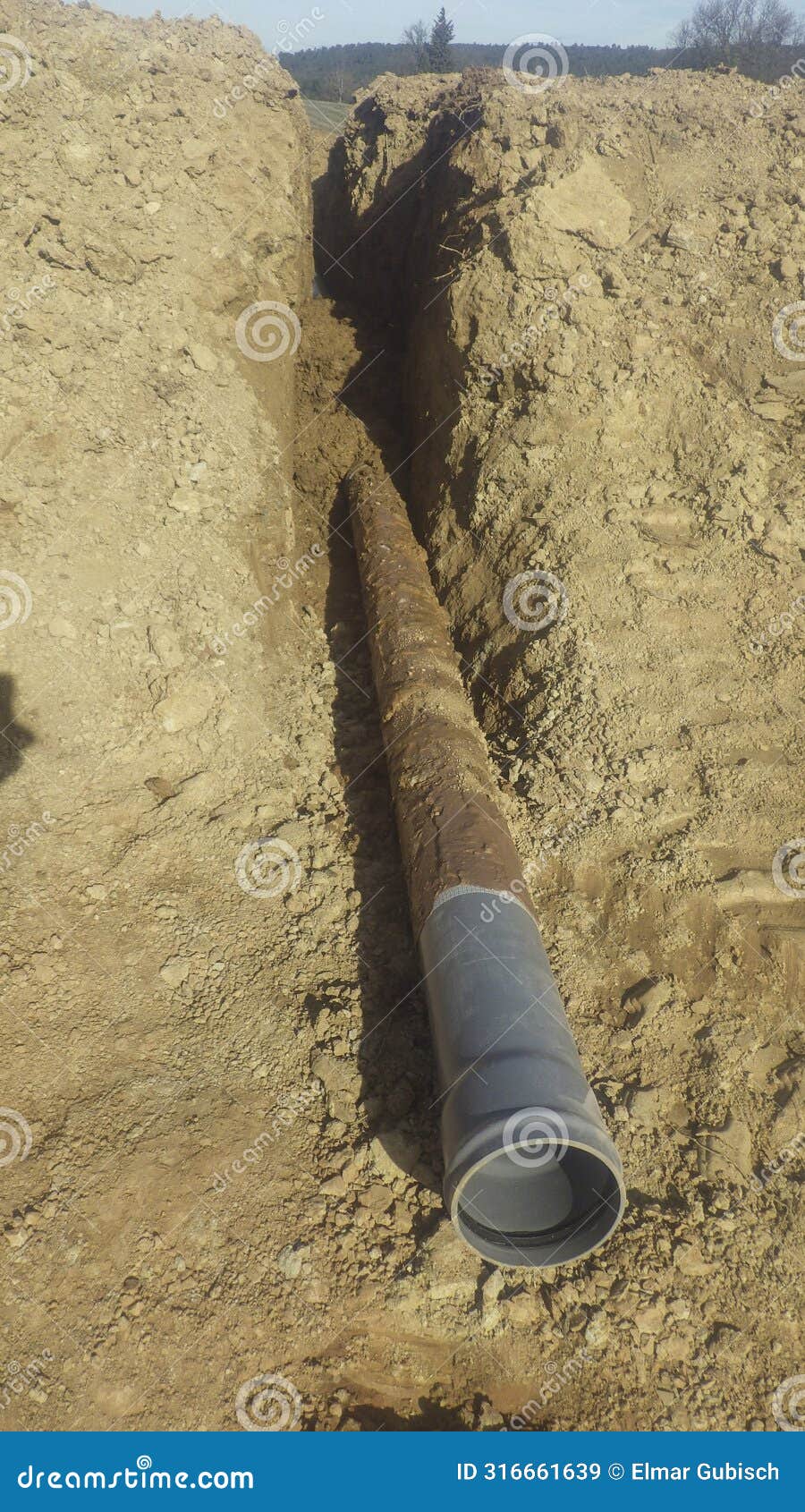 A water pipe or pipeline stock image. Image of structure - 316661639