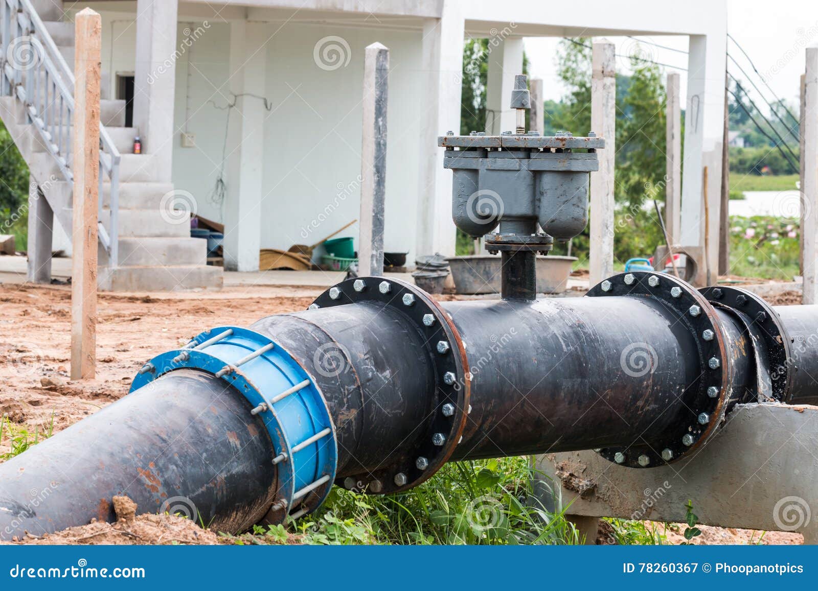 Water pipe pump stock image. Image of support, energy - 78260367