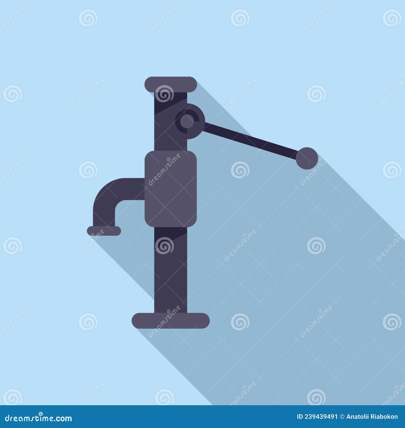 Water Pipe Pump Icon Flat Vector. System Engine Stock Vector ...