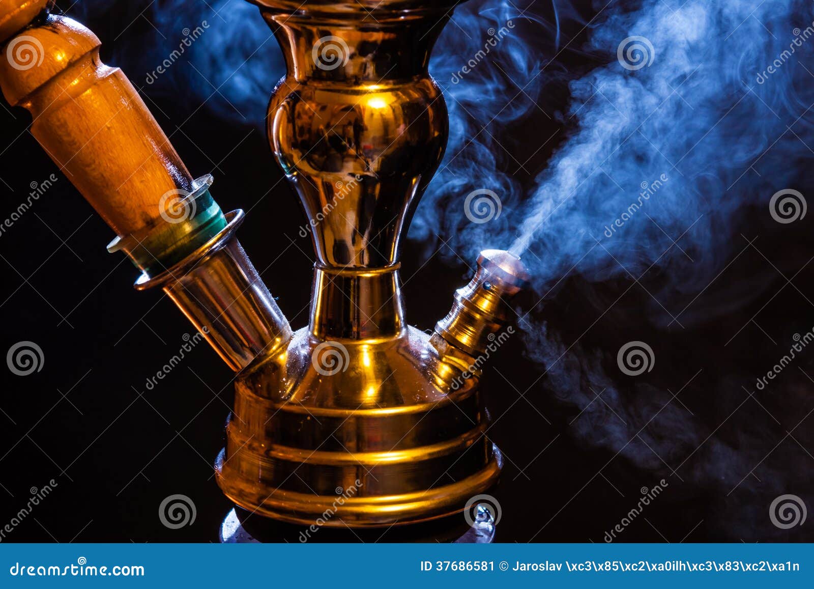 Water pipe with smoke stock image. Image of relaxation - 37686581