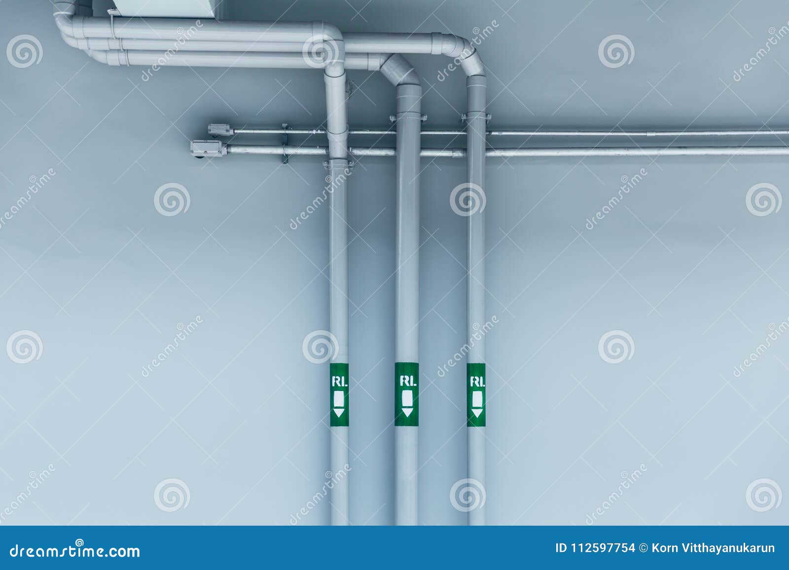Water Pipe System Design Construction Engineering Stock Photo - Image ...
