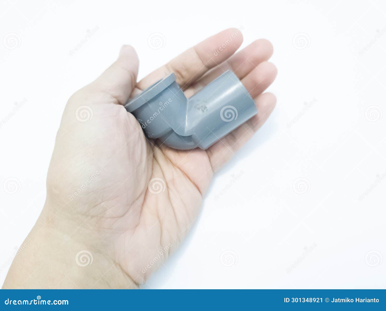 Water Pipe Turning Connection in Gray on White Background Stock Image ...