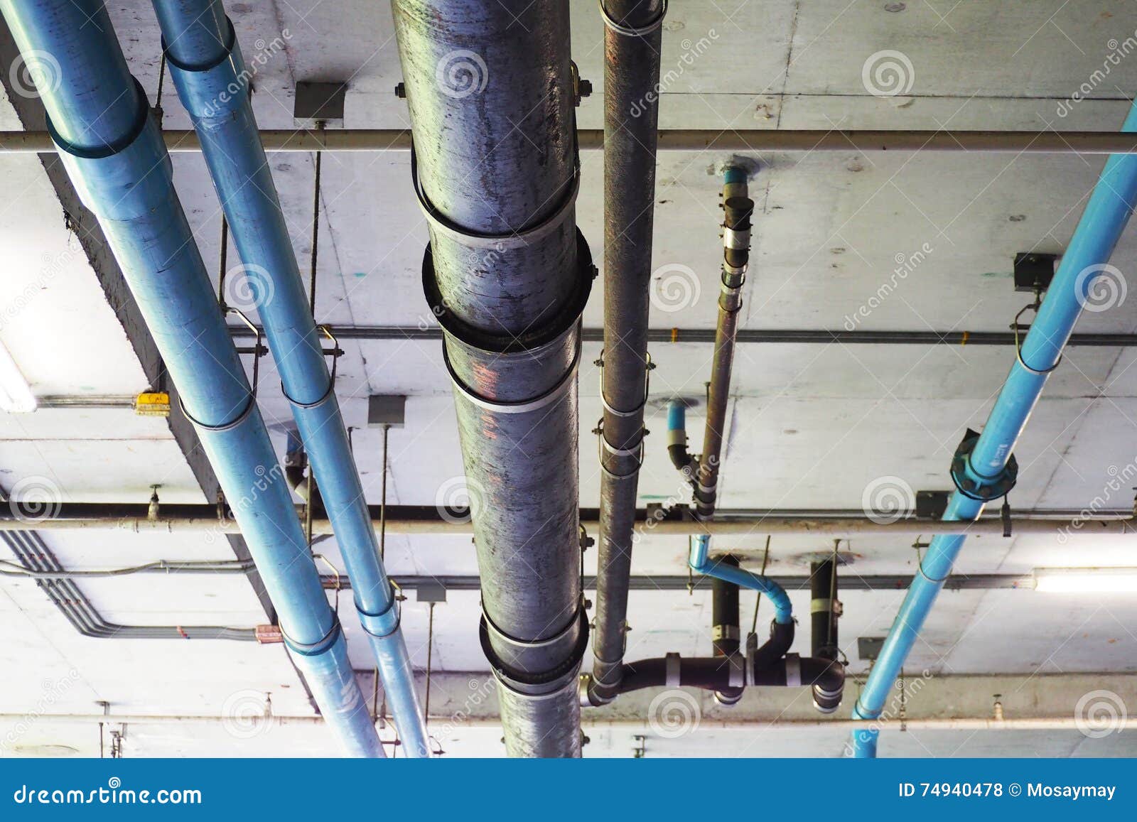 Water Pipes in the Building Stock Photo - Image of pipes, building ...