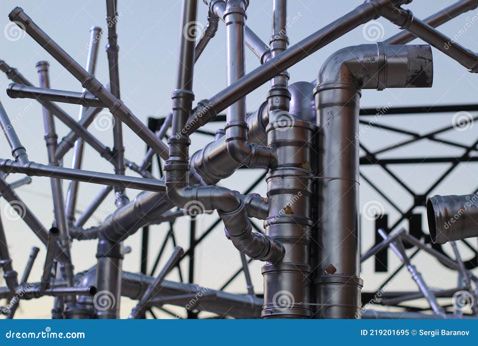 Water Pipes Connected Under Different Angles Stock Image - Image of ...