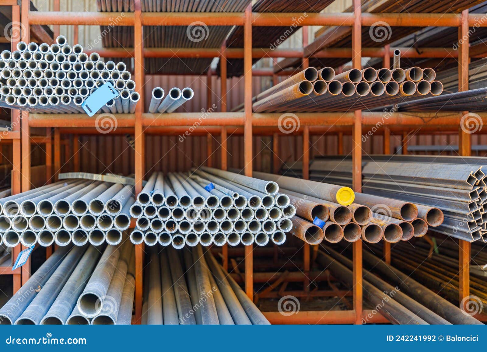 Water Pipes Construction Warehouse Stock Photo - Image of tubes ...