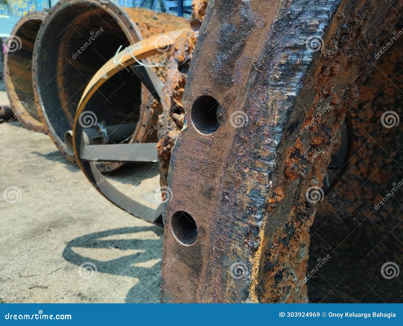 Water Pipes are Damaged and Rusty Stock Image - Image of plumbing ...