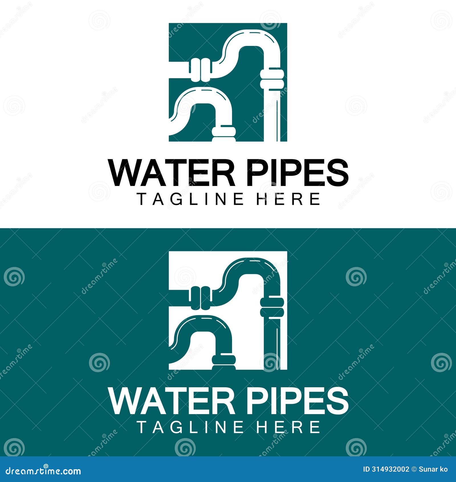 Water Pipes Logo Icon Design Template - Vector Stock Illustration ...