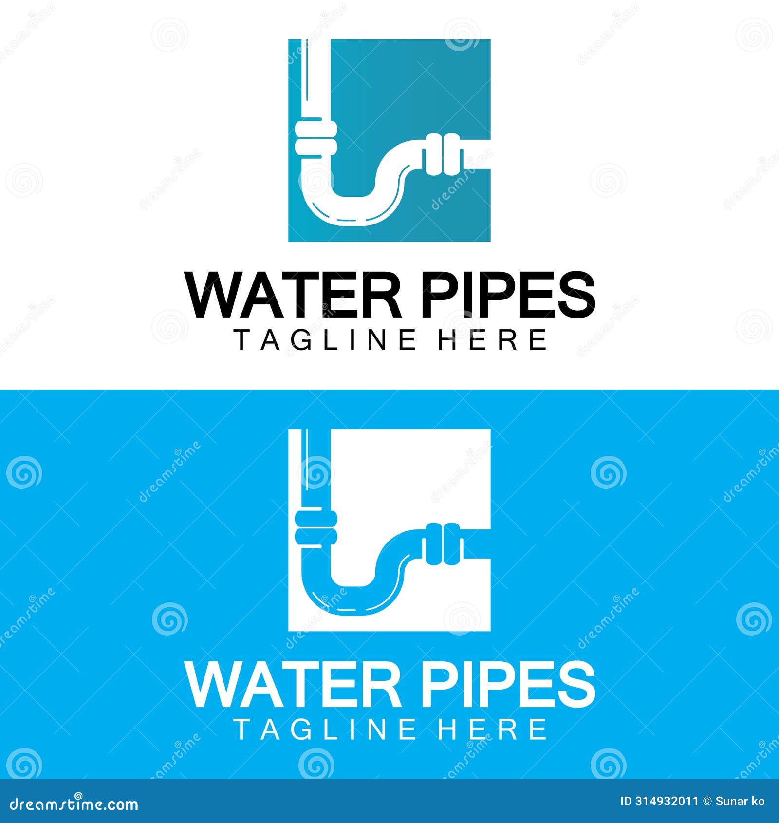 Water Pipes Logo Icon Design Template - Vector Stock Illustration ...