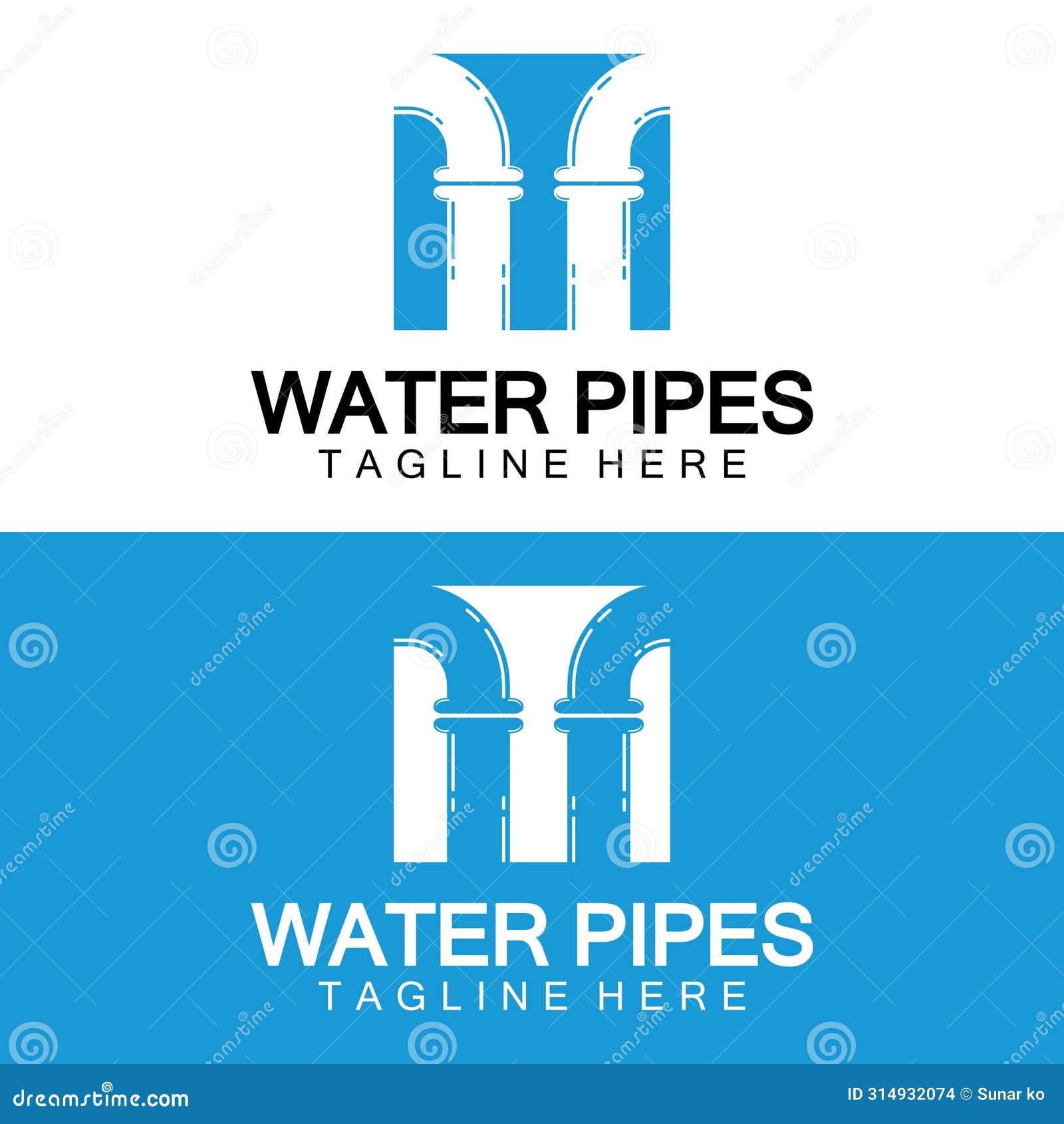 Water Pipes Logo Icon Design Template - Vector Stock Illustration ...